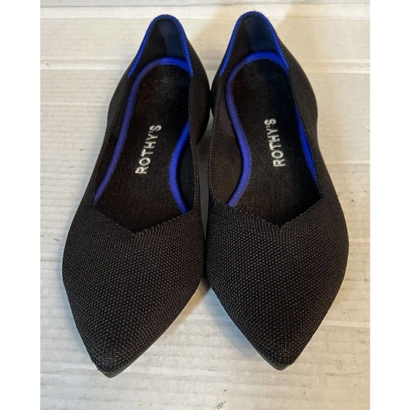 Rothy's | Shoes | Rothys The Point 75 Flats Pointed Toe Black Shoes ...